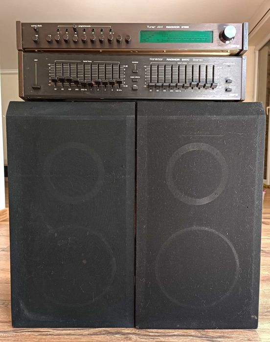 Unitra Tuner Radmor 5122 + korektor Radmor 5470 + kolumny Tonsil ZG30 ...