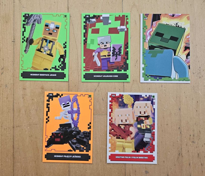 Karty Lego Minecraft 5 szt. - nr 66, 72, 115, 152, 178 Warszawa Ursynów ...