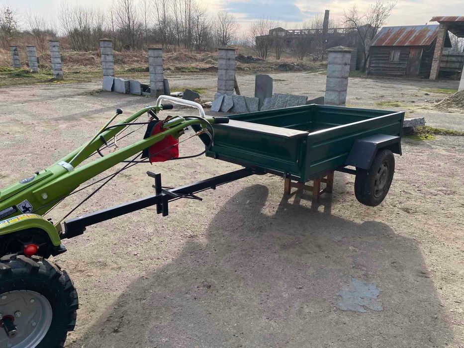 Причіп для мотоблока 1.9 * 1.15 м З тормозами на жигулівські ступиці: 9 ...