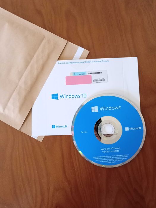 Instalação/Recuperação Windows 10 Home 64 Bits CD-DVD Original Guarda ...