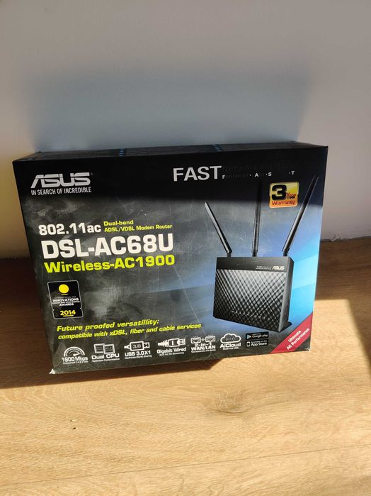 Asus DSL-AC68U AC1900 Dual Band ADSL/VDSL Gigabit WiFi Modem Router ...