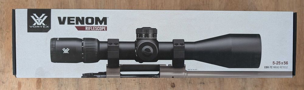 Luneta vortex venom 5-25x56 ebr-7c MRAD z montazem vortex pro ring 1.1 ...