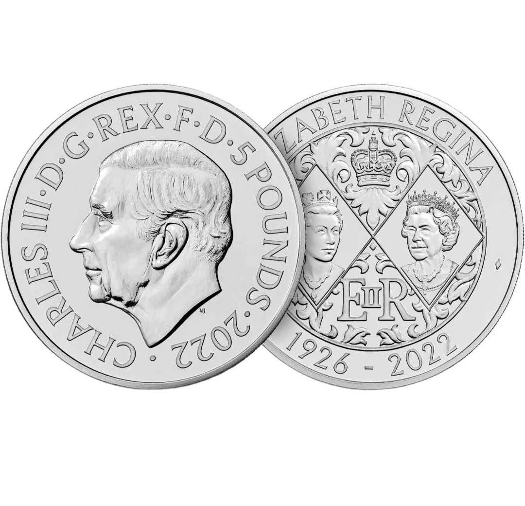 Moneta 5 funtów Król Karol III 2022 Queen Elżbieta II Wielka Brytania ... Moneta 5 funtów Król Karol III 2022 Queen Elżbieta II Wielka Brytania ...