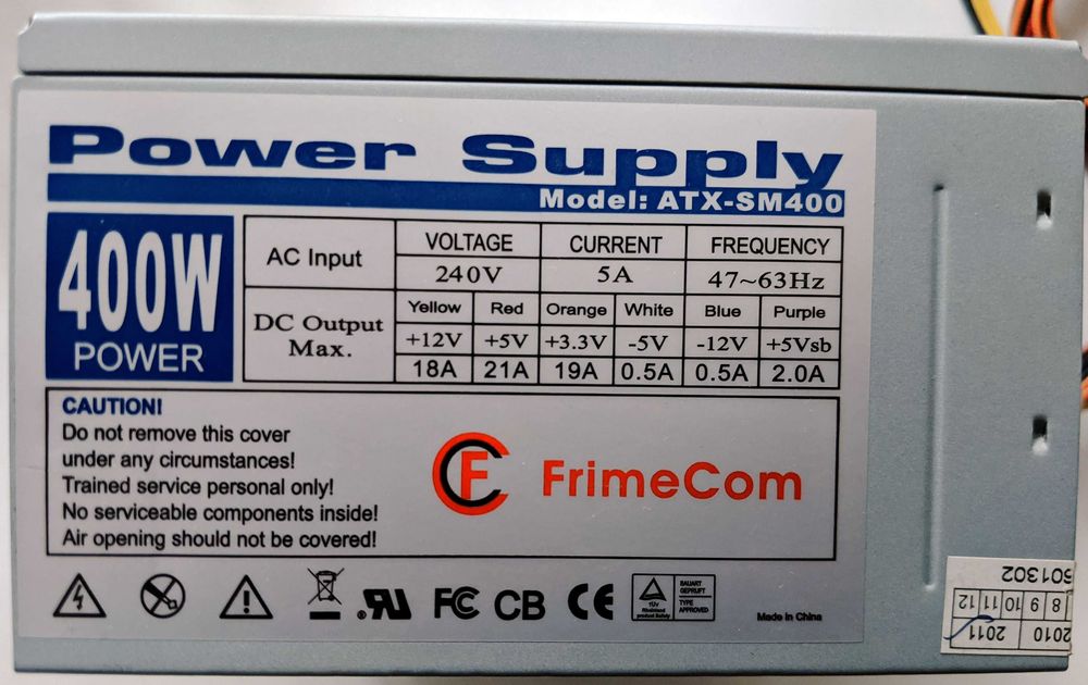 Блок питания 400W FrimeCom: 200 грн. - Комплектуючі та аксесуари Харків на Olx