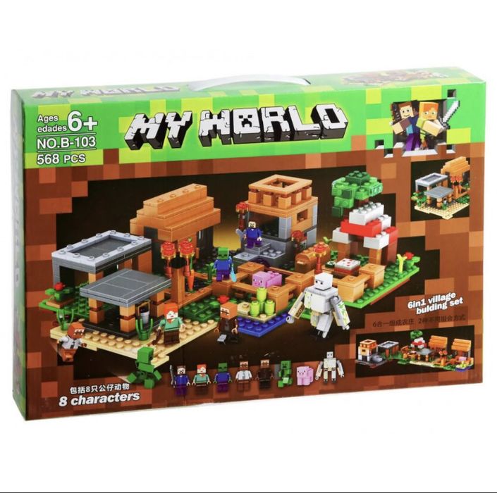 Конструктор Lego My world - Minecraft - Большая Деревня с жителями 6в1 ...