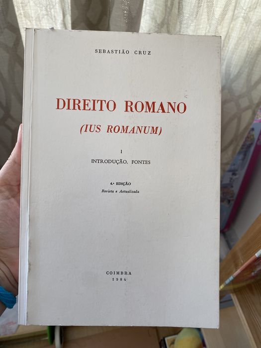 Direito Romano (Ius Romanum) vol. I - 4a edição - Sebastião Cruz ...