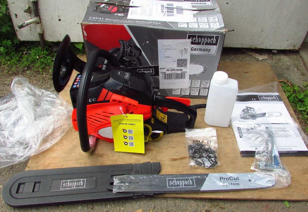 Бензопила, пила бензинова, цепная пила Scheppach CSP41 (з Німеччини): 5 ...