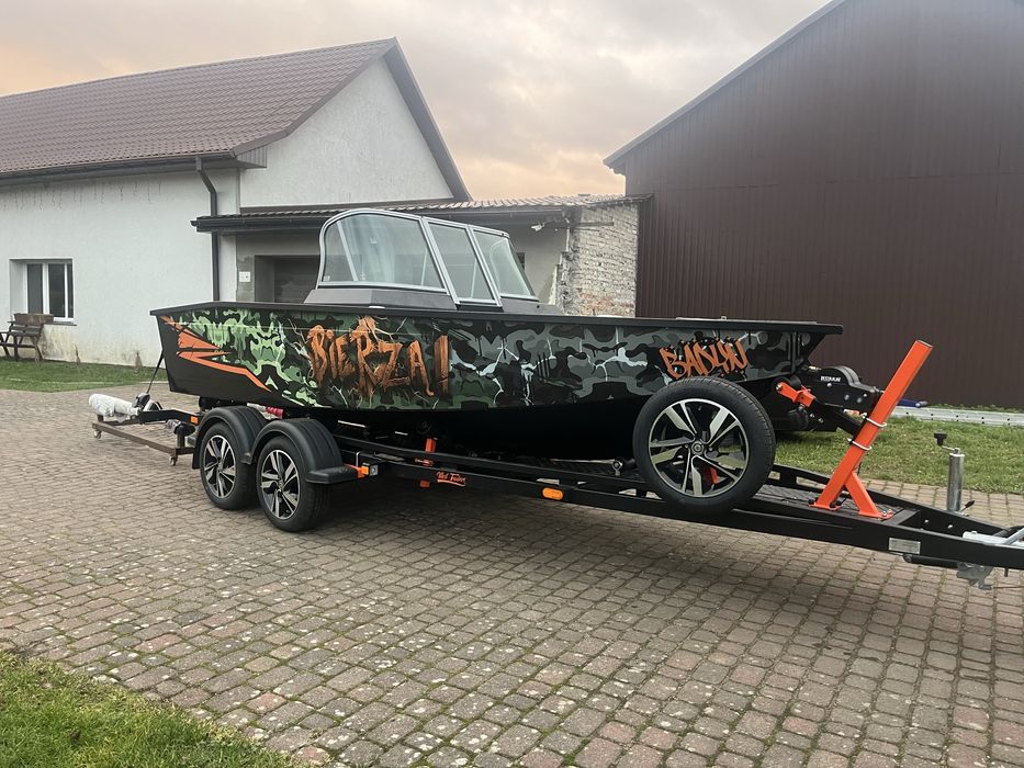 King 470 podwojna sterowka lódka lódz wedkarska Choszczno • OLX.pl