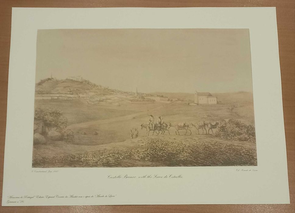 Litografias com paisagens de Portugal e mapas de Portugal inícios XIX ...