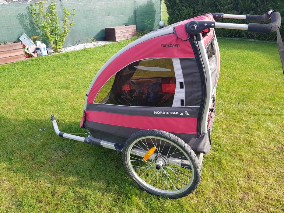 Przyczepka rowerowa Nordic Cab Explorer+koło biegowe,spacer Siekierki ...