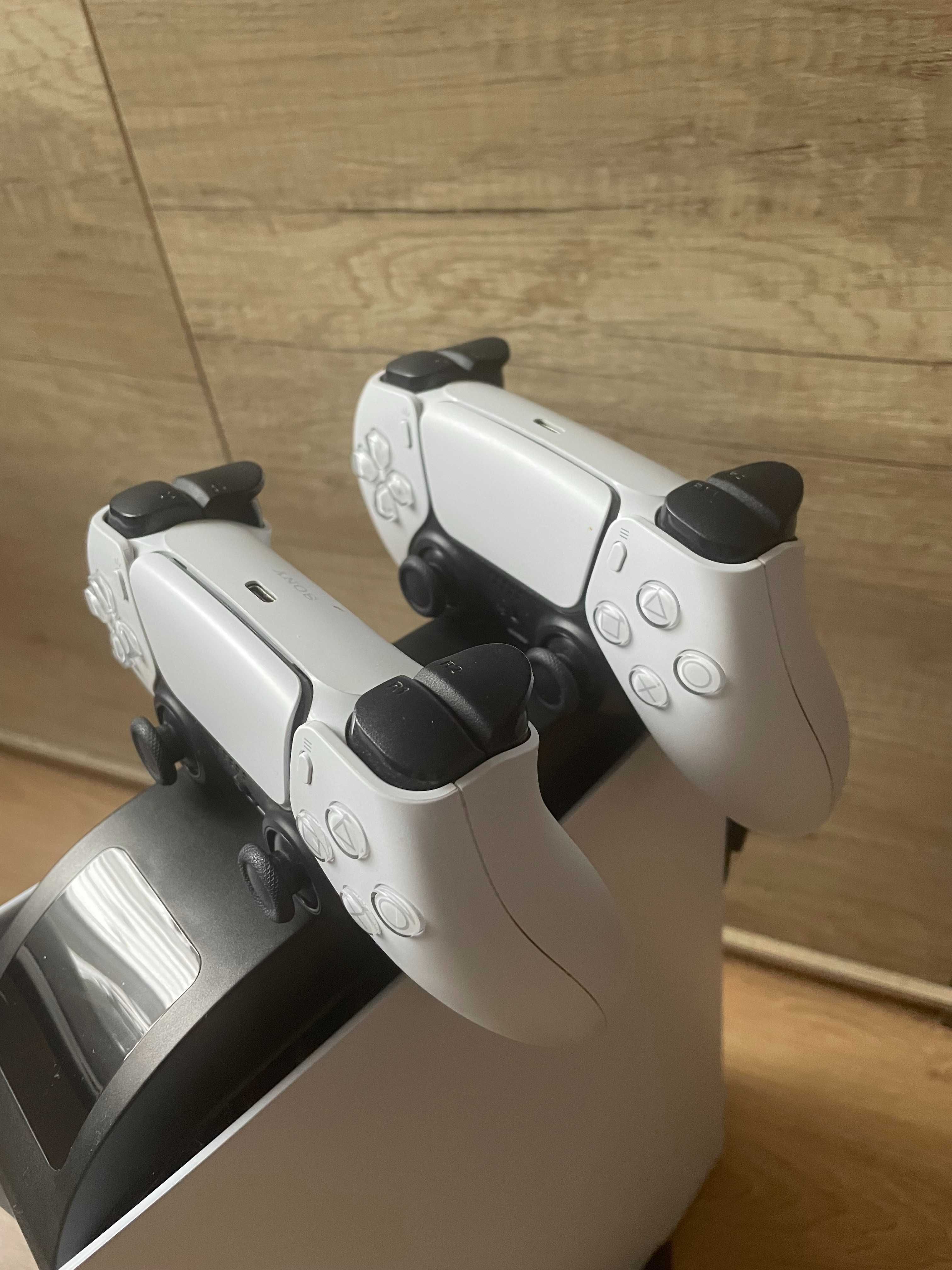 PS5 Консоль Приставка Sony PlayStation 5+2 геймпади+5 ігор+док станція ...