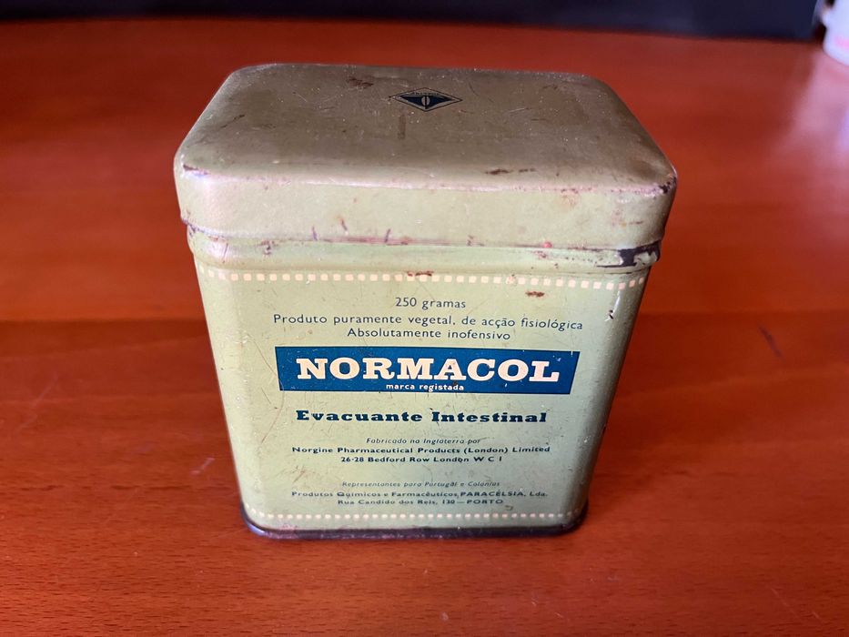 Lata antiga de medicamento NORMACOL São Pedro de Castelões • OLX.pt