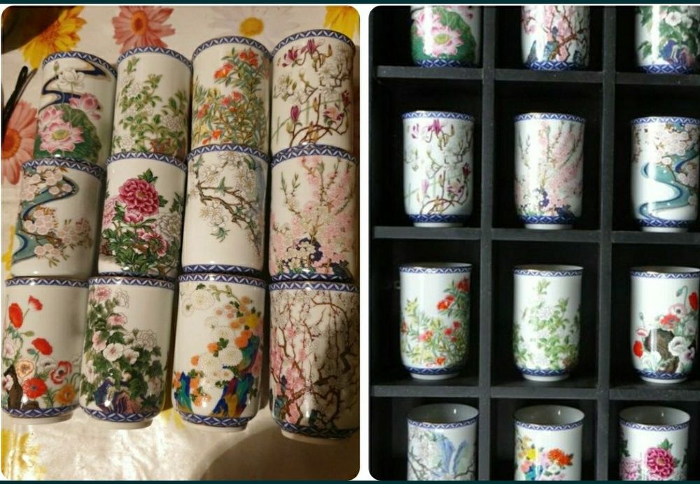 Japan, Porzellan FP, 12x Teetassen, Teebecher Kinuko Yamabe Szczecin ...