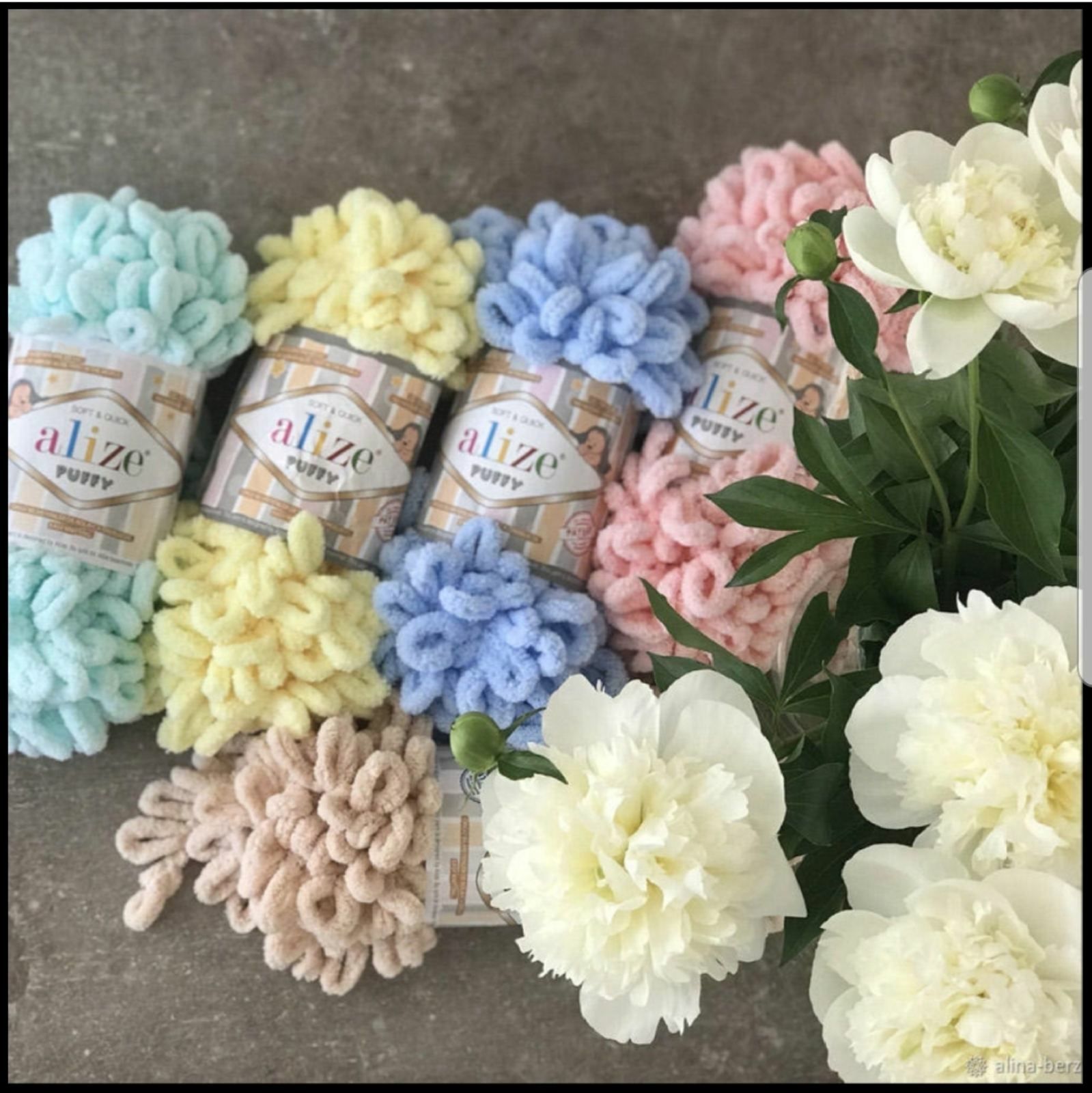 Пряжа.Нитки вязания Alize Puffy. Ализе Пуффи пряжа для вязания руками ...
