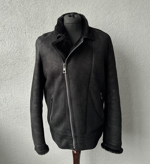 Дубленка авиатор кожанная цигейка куртка мужская м/л: 17 500 грн ...