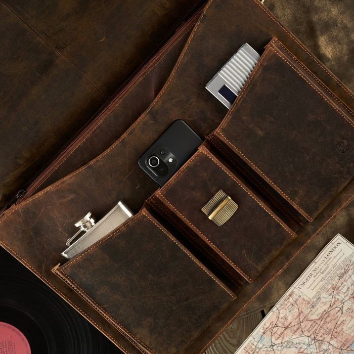 Aktówka męska skórzana vintage paolo peruzzi t-80-hbr Warszawa Ochota ...