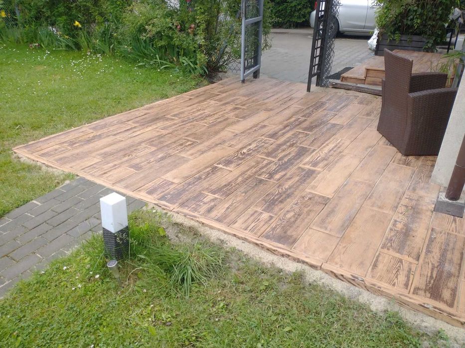Deska tarasowa ogrodowa modern 80x20 cm stara decha drewno betonowe Joniec • OLX.pl