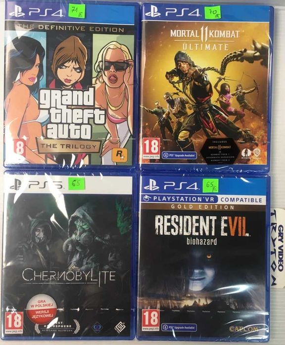 Gry PS5/PS4 GTA Trilogy Chernobylite Resident 7 Goty Mortal Kombat 11 Poznań Grunwald • OLX.pl