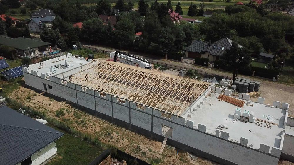 Wiązary dachowe MiTek C24 na blachy kolczaste, bindry Pruszków • OLX.pl