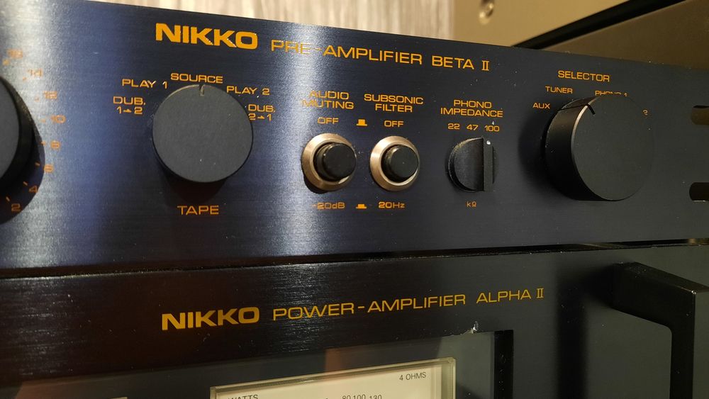 Підсилювач Nikko Pre-amplifier Beta ll, Nikko Power Amplifier Alpha ll ...