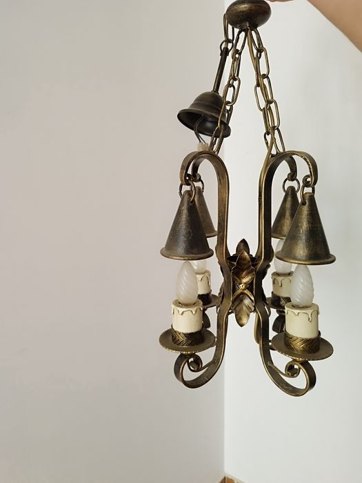 Candeeiro teto suspensão modelo vintage rústico ferro bronze Covilhã E ...