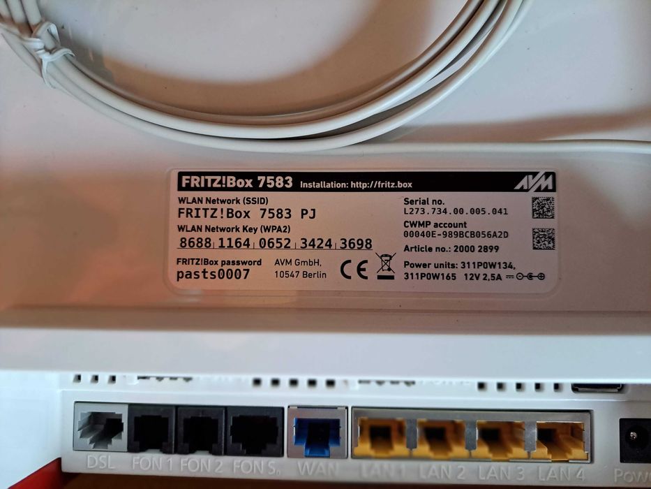 FRITZ!Box FRITZ! BOX 7583 VDSL router bezprzewodowy Gigabit Ethernet ...