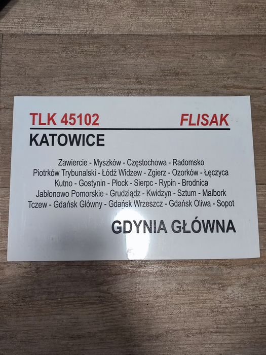 Tablica relacyjna TLK Flisak Świętochłowice • OLX.pl