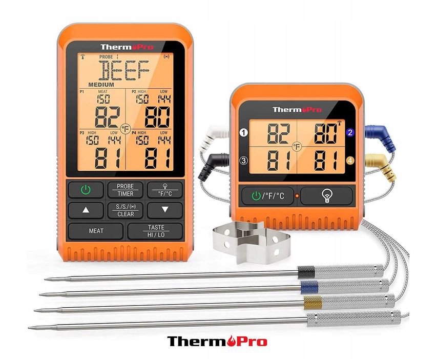ThermoPro TP-829 - Profesjonalny Termometr do żywności 4 sondy | Nowy ...
