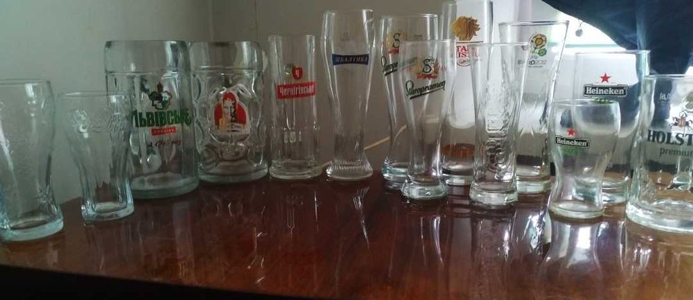 Пивні бокали кухлі гальби келихи стакани 0 3 0 5 1 л Coca Cola 100 грн Посуда кухонная