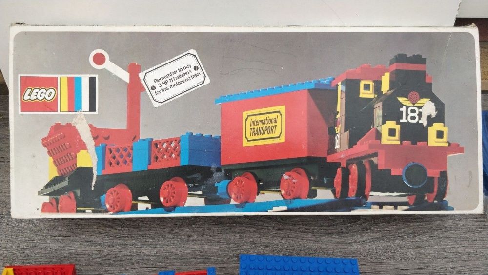LEGO 181 TRAIN WAGON international transport RAILS 4,5V pociag 1972r ...