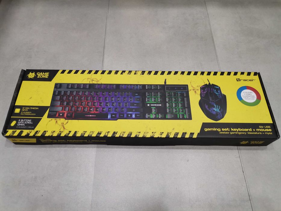 Zestaw przewodowy klawiatura + mysz Tracer GAMEZONE STIR Gaming Poznań ...