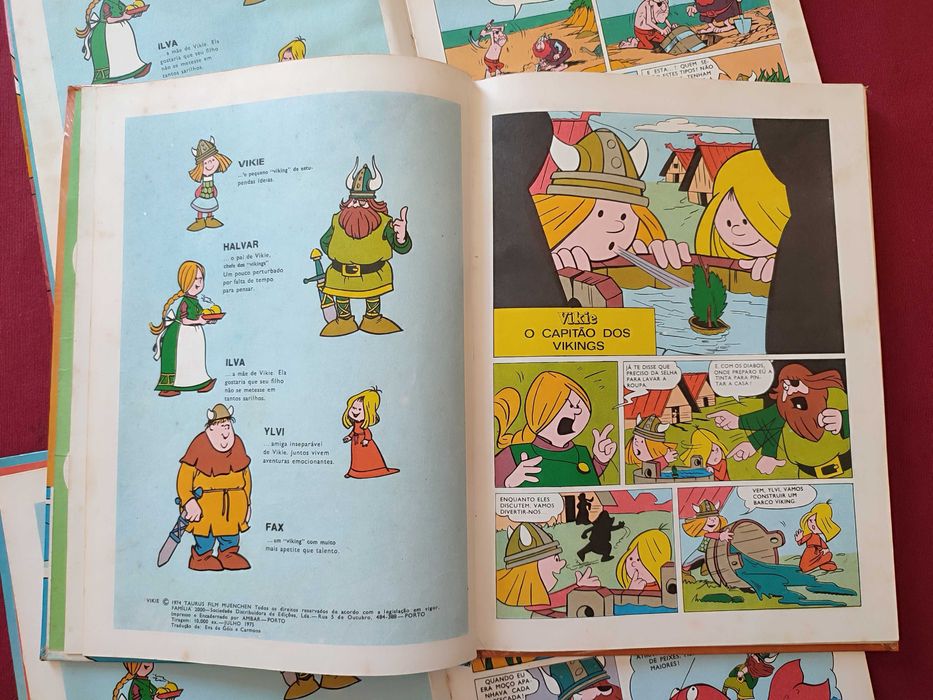 Coleção Vickie, o Viking da TV - Álbuns de BD 1975 Mafra • OLX.pt