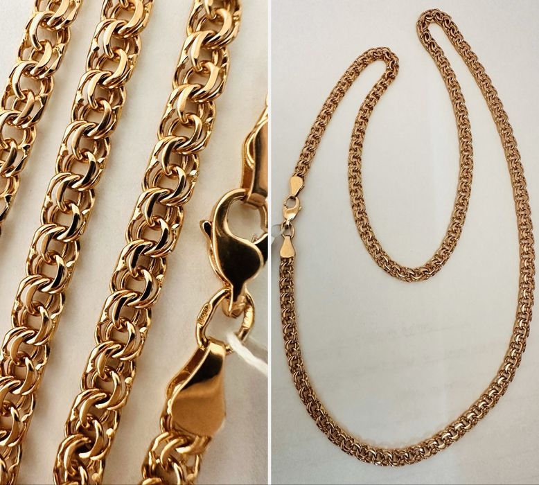 Золотая цепочка бисмарк НОВАЯ / ланцюжок золотий: 90 200 грн ...