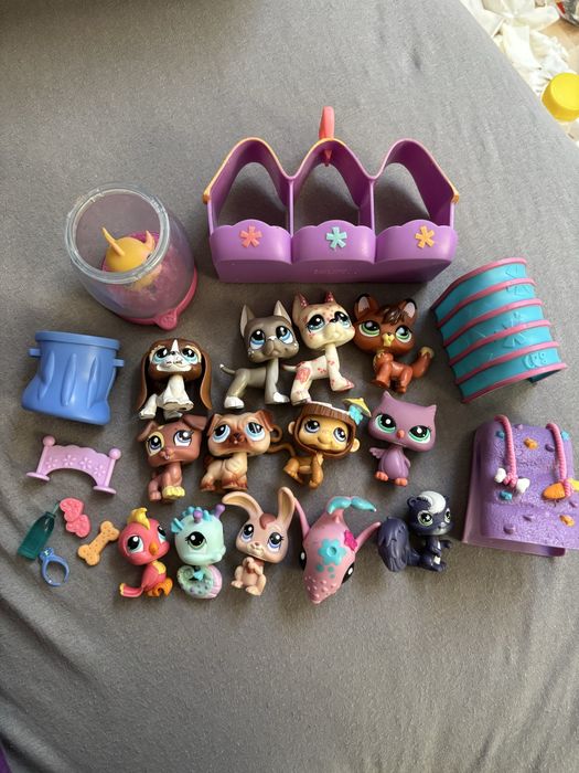 Lps littlest pet shop zestaw figurek psy dog niemiecki lis basset mops ...
