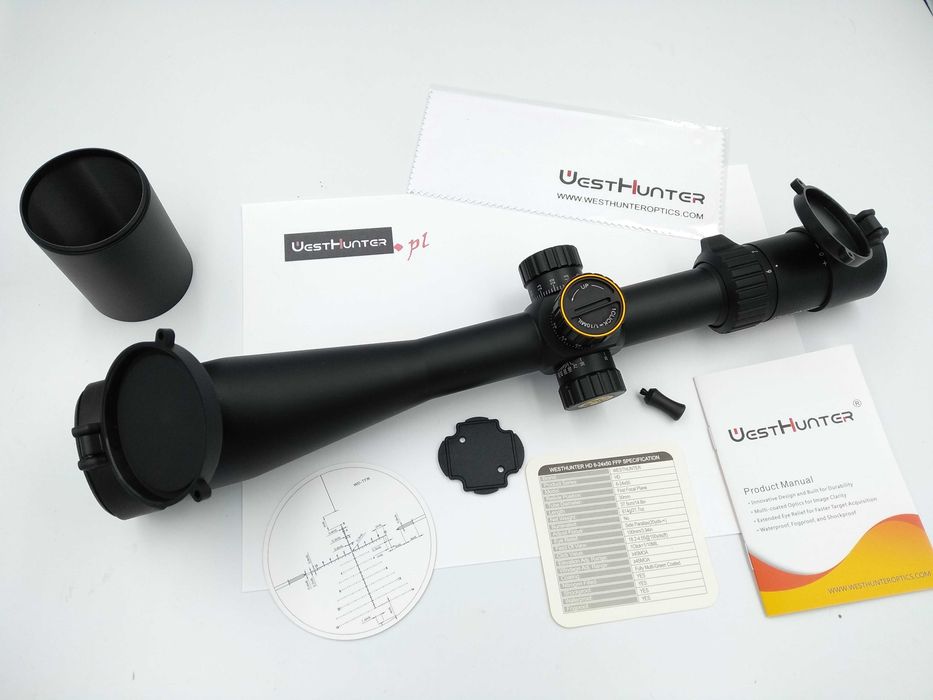 Luneta celownicza WestHunter HD 6-24x50 FFP Góra Puławska • OLX.pl