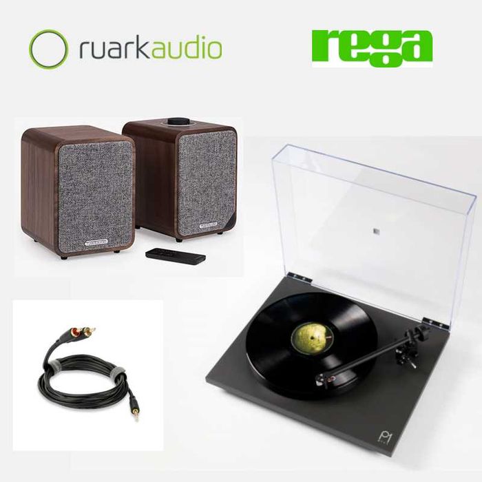 Sistema Rega Planar 1 Plus + colunas activas Ruark MR1 MK2 Benavente ...