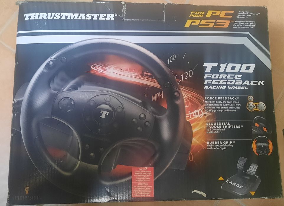 Volante e Pedais Thrustmaster T100 Arouca E Burgo • OLX.pt