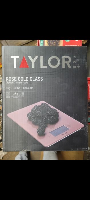 Taylor Pro Waga Kuchenna 17x23x2,5cm Stal Nierdzewna Różowe Złoto Czar ...