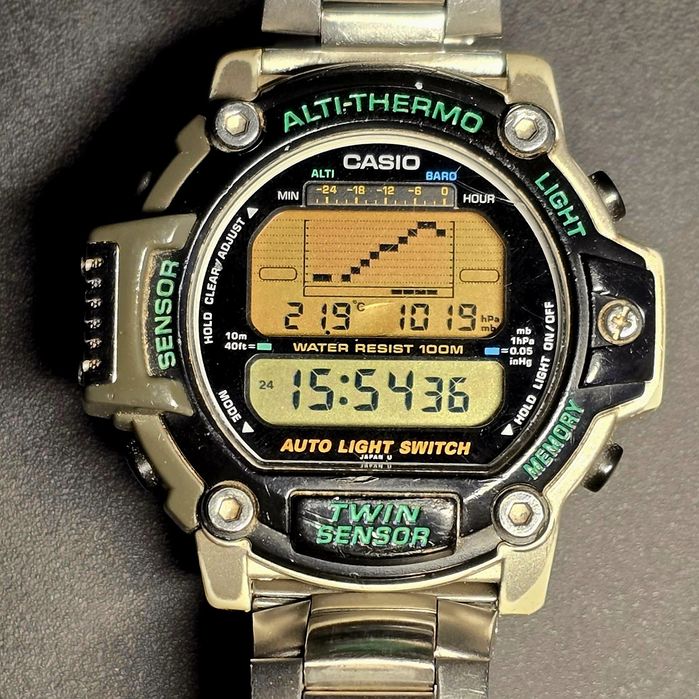 Часы Casio ProTrek Twin Sescor PRT 30 JAPAN годинник касио тактичні: 3 ...