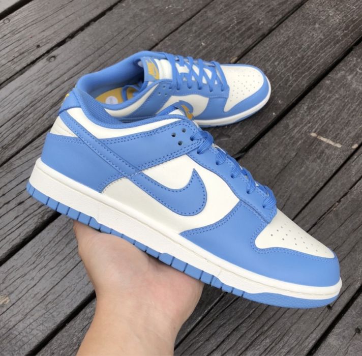 Кроссовки Nike Dunk Low Coast University Blue White Найк Данк Голубые ...