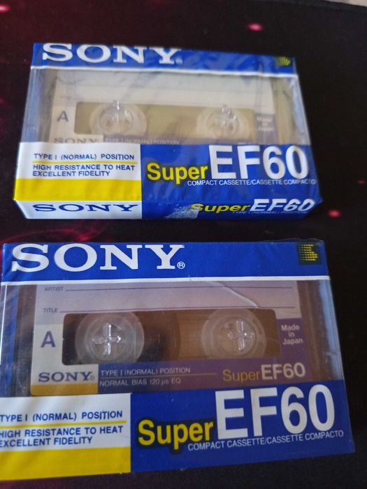 Kasety magnetofonowe Sony Super EF60 2szt zafoliowane Wrocław Fabryczna ...