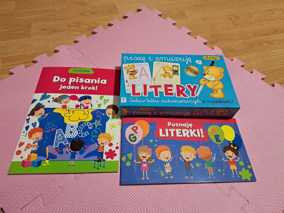 Piszę i Zmazuję Litery Nauka Alfabetu Tablice Suchościeralne 5+ Adamig ...