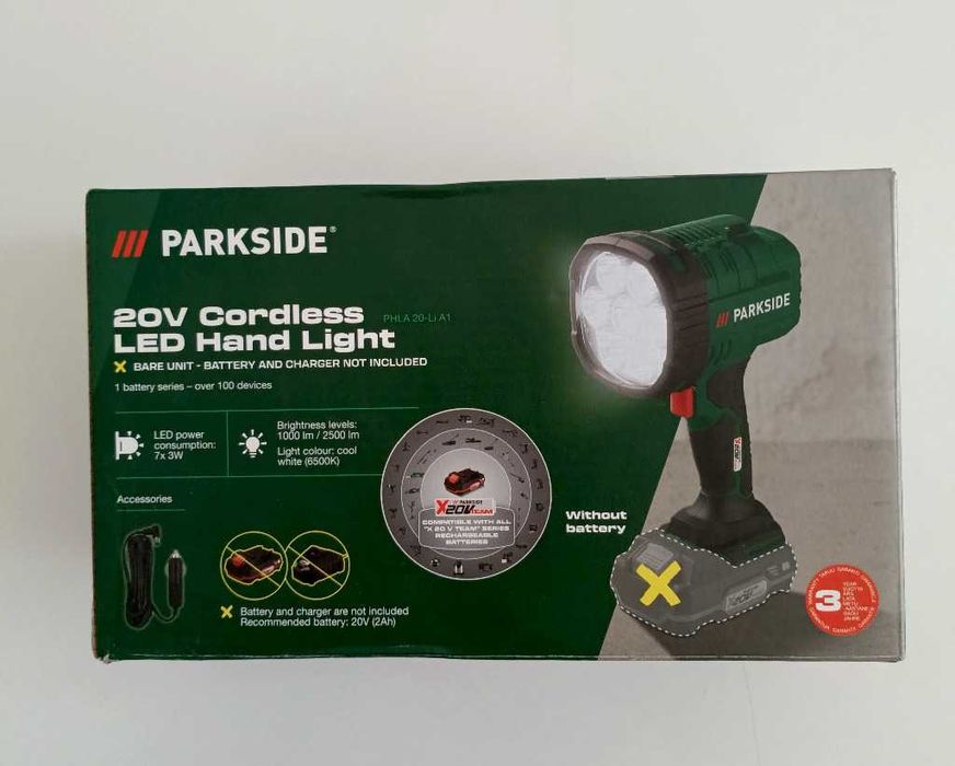 NOWA akumulatorowa lampa latarka LED Parkside PHLA 20-Li A1 20V ...