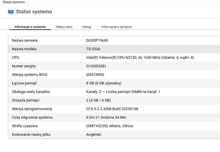 Dysk sieciowy/NAS - QNAP TS-253A 8GB RAM Tychy • OLX.pl