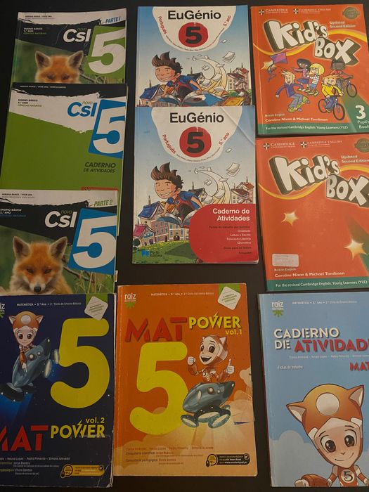 Livros Escolares e Manuais 5 ano Mafamude E Vilar Do Paraíso • OLX Portugal
