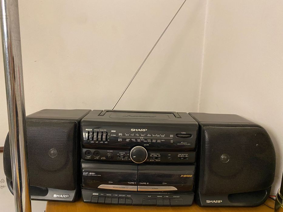 Sharp x-bass wf-931 Boombox magnetofon Warszawa Mokotów • OLX.pl