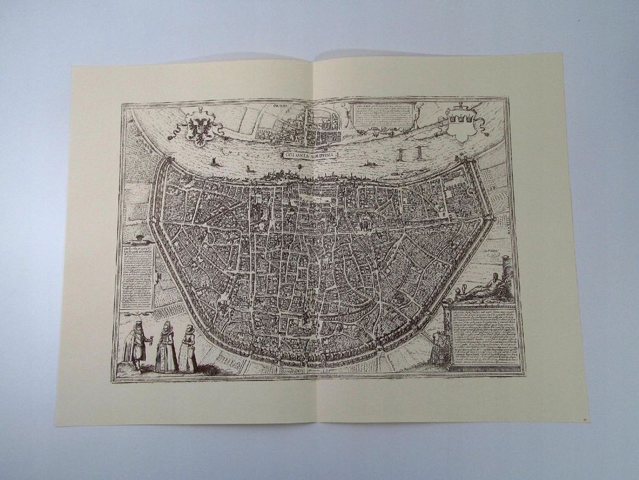 Kolonia 1547 r stara mapa widok papier czerpany 23 Bielawa • OLX.pl