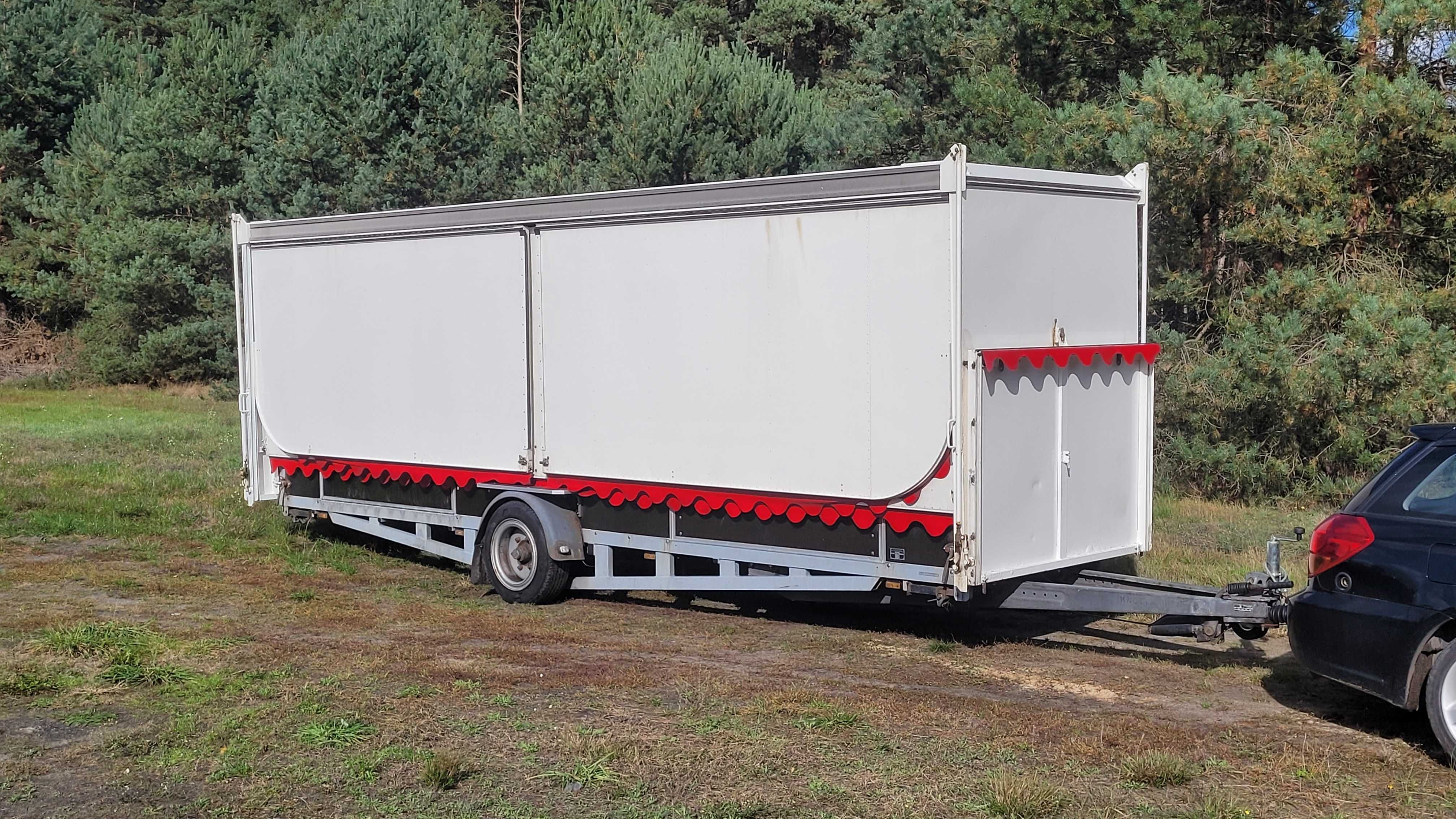 ALF MA300 PRZYCZEPA HANDLOWA targowa stoisko mobilne rozkładane Otyń ...