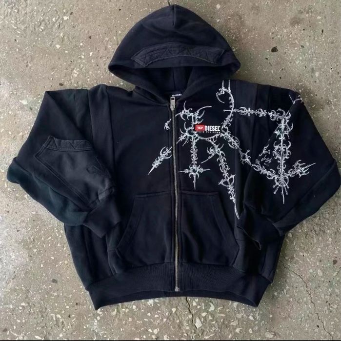 Зип худи, zip hoodie diesel (opium hoodie, rick owens, chrome hearts ...