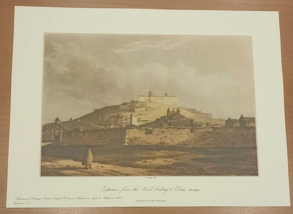 Litografias com paisagens de Portugal e mapas de Portugal inícios XIX ...